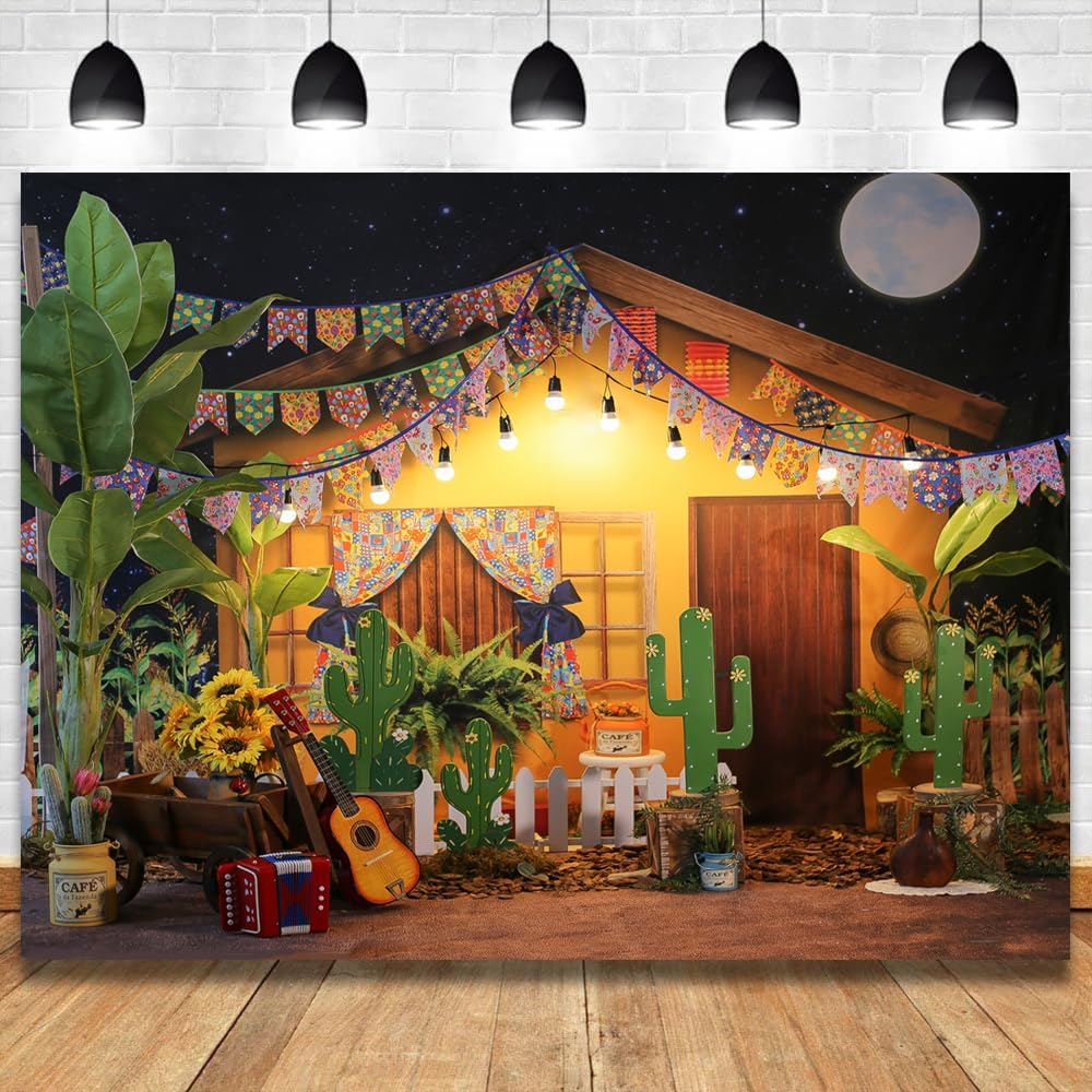 Amazon.com : 10x6ft Mexican Fiesta Theme Photography Backdrop Rustic ...