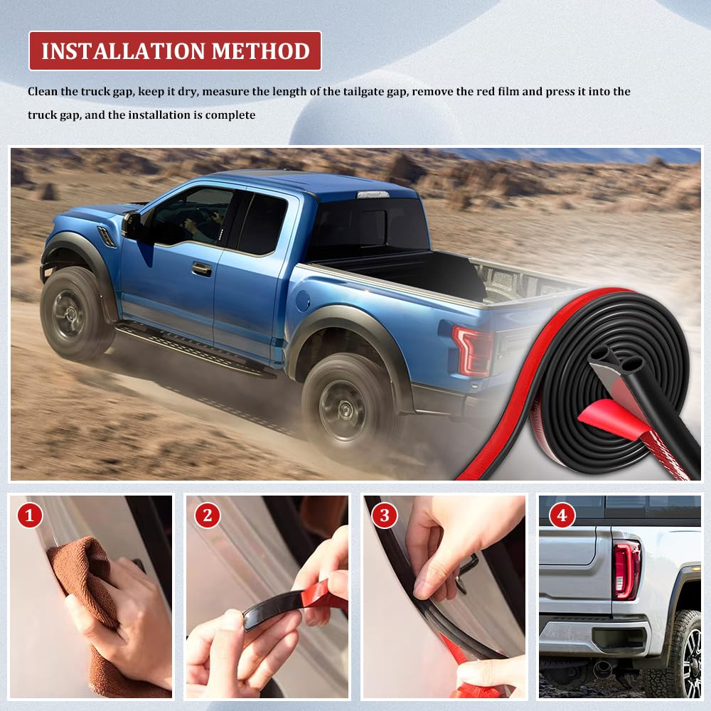 Snapklik.com : ASUBHA Truck Tonneau Cover Seal, Tailgate Seal, Camper ...