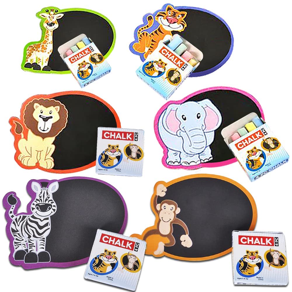 Amazon.com: ArtCreativity Safari Animal Chalkboard Sets - Pack of 12-1 ...