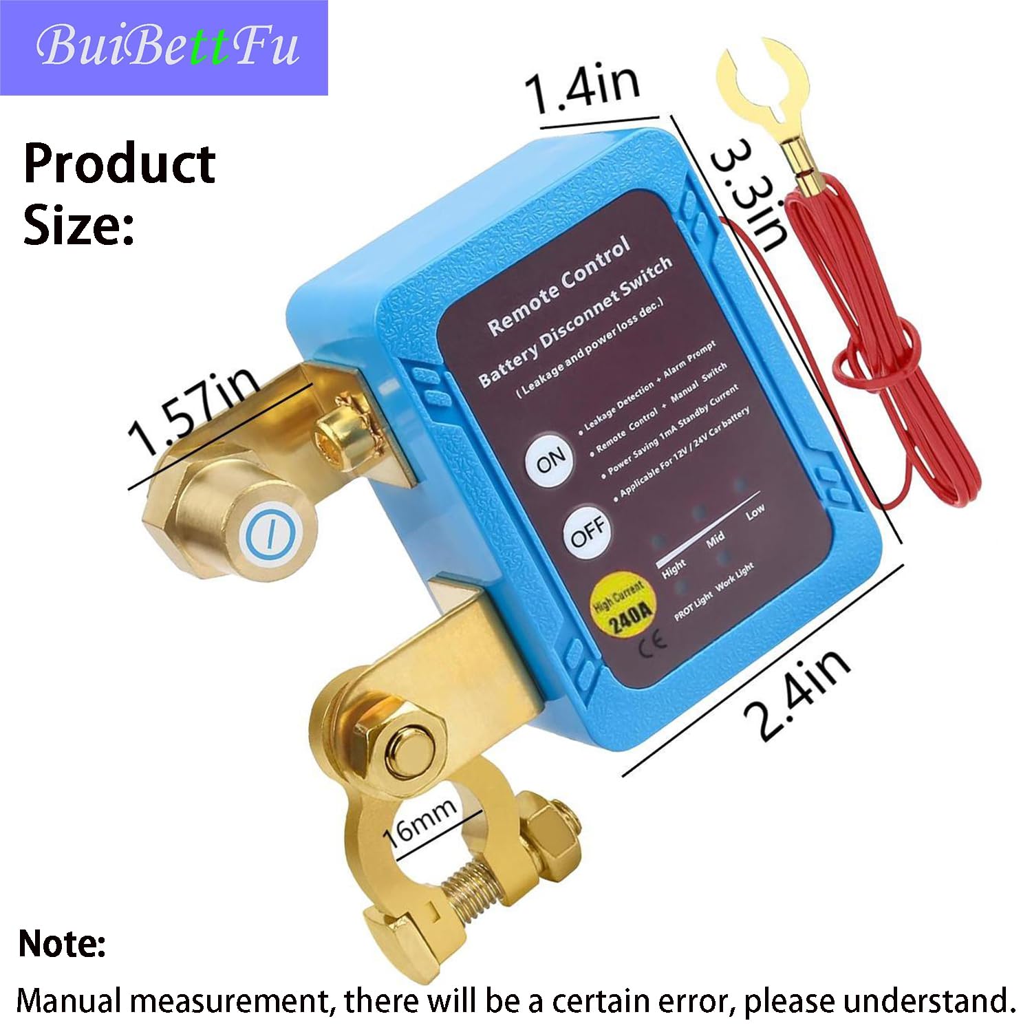 Kill Switch For Car Remote Battery Disconnect Switch 12V 240A Upgrade ...