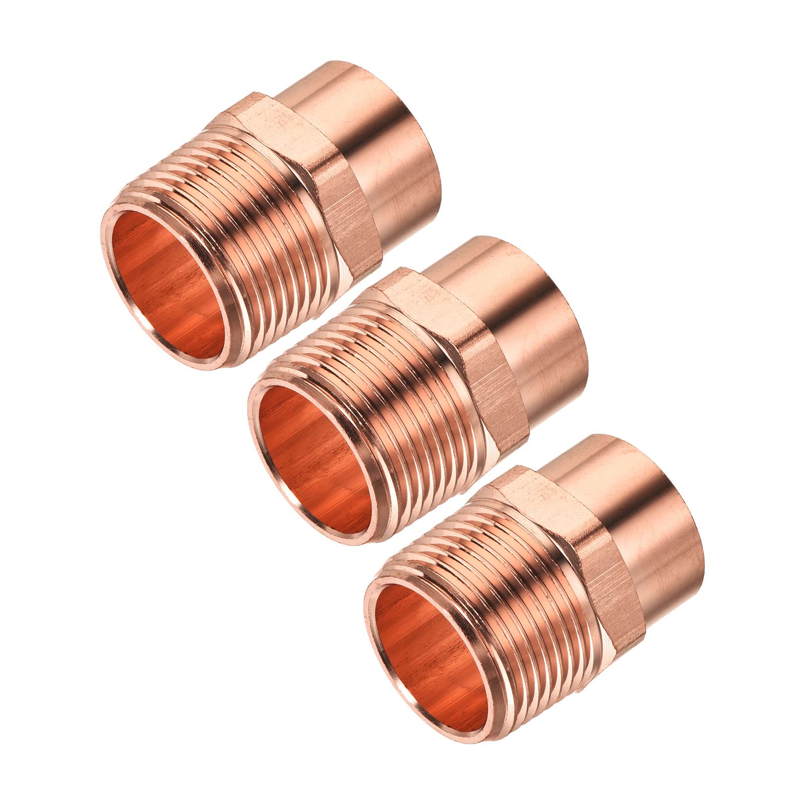 Buy MECCANIXITY Copper Male Adapter Pressure Adapter Fittings 3/4PT x ...