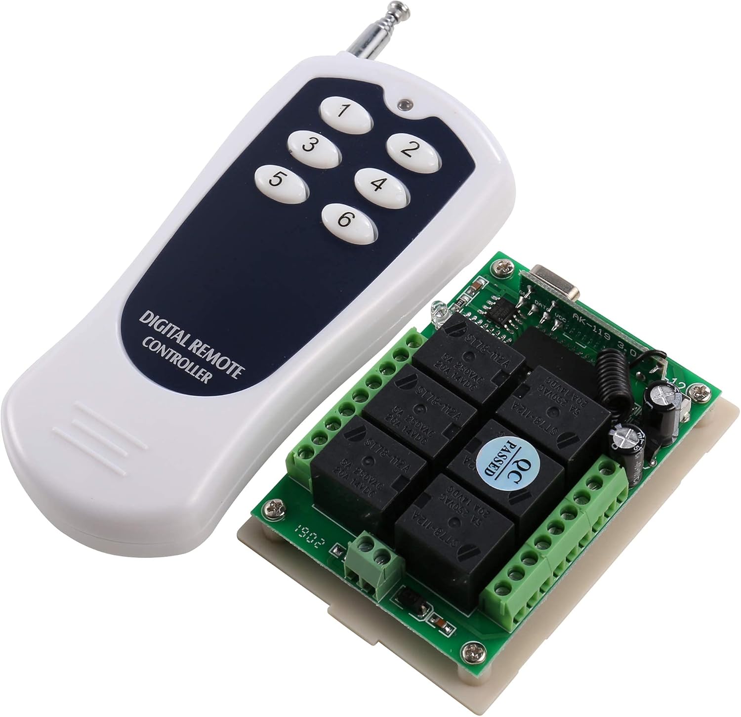 Wireless Remote Control Switch Transmitter and Receiver - 6 Channel in ...