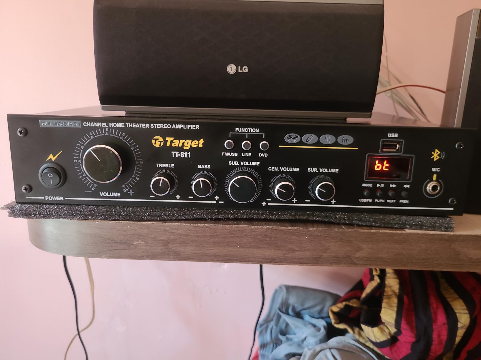 TARGET – TT 811 Amplifier Rms 180 Watts 5.1 Channel Surround Six Tracks ...