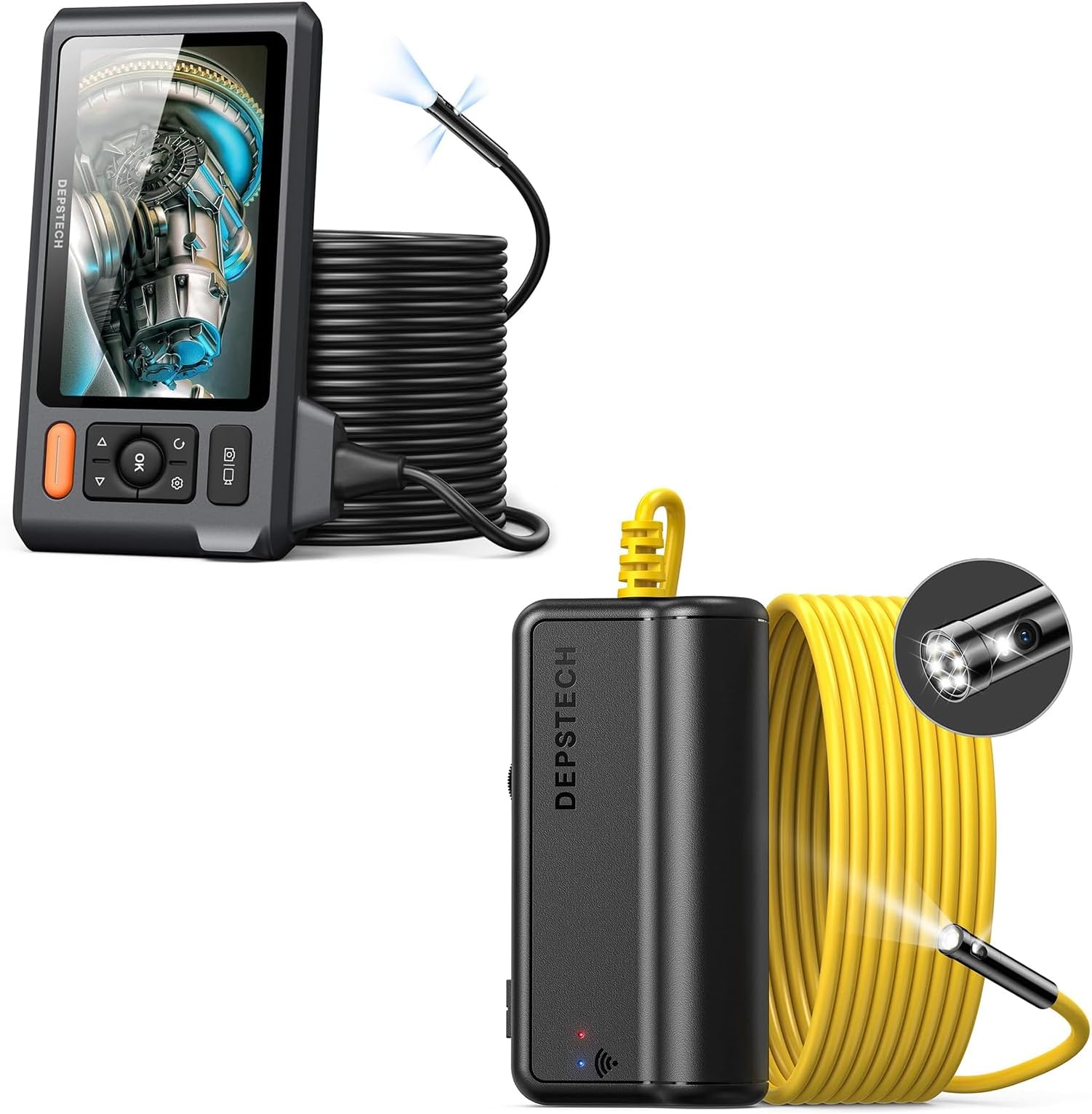 Amazon.com: DEPSTECH DS520 Triple Lens Sewer Camera, 5"IPS Screen ...