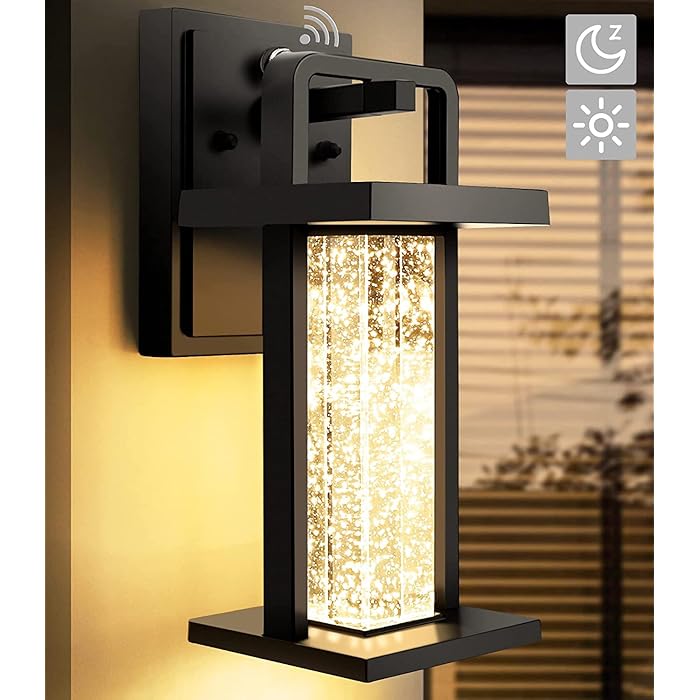 Buy Modern Dusk to Dawn Outdoor Wall Lighting LED Porch Light Fixture ...