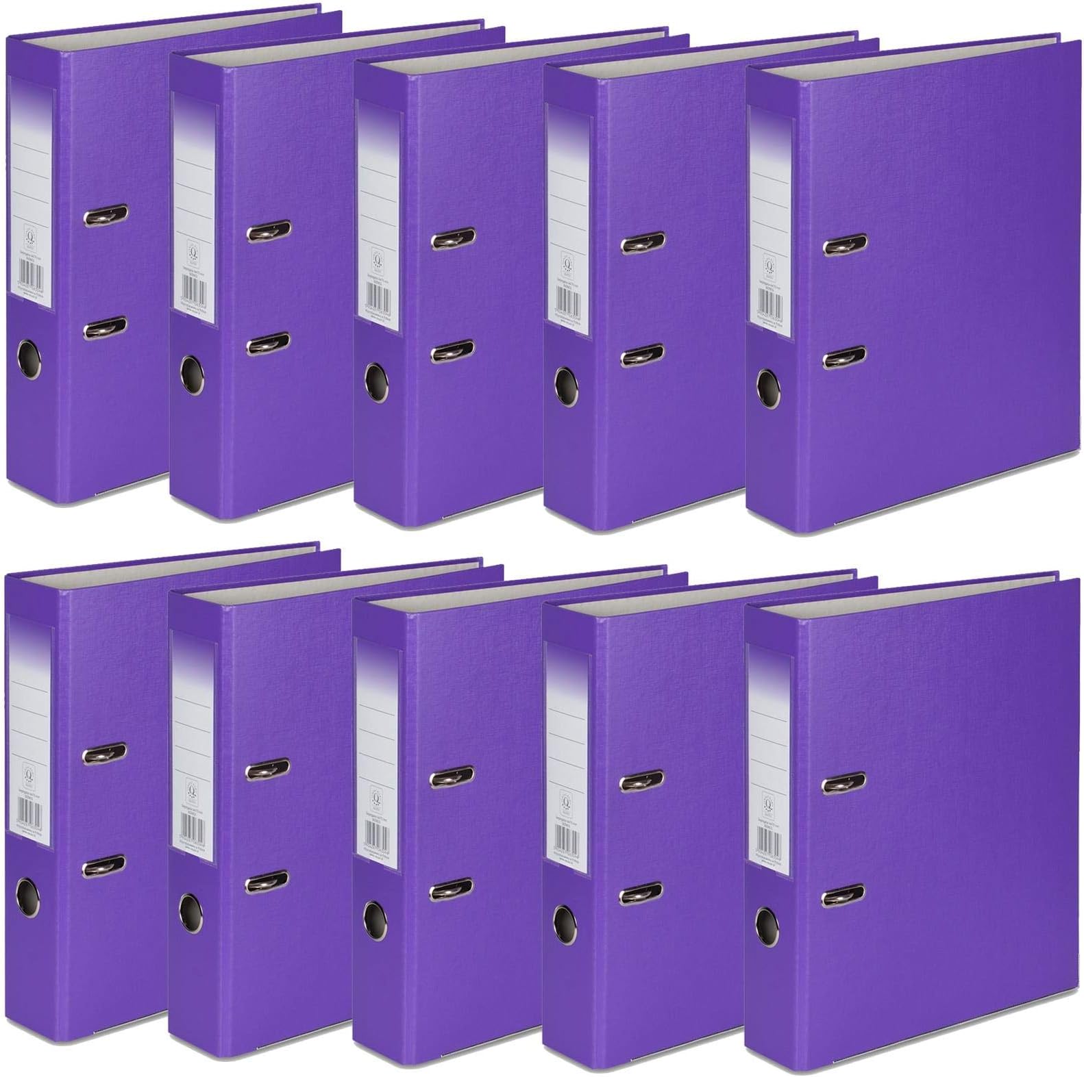 OFFICE CENTRE 10 x Purple A4 75mm Strong Premium Business Lever Arch ...