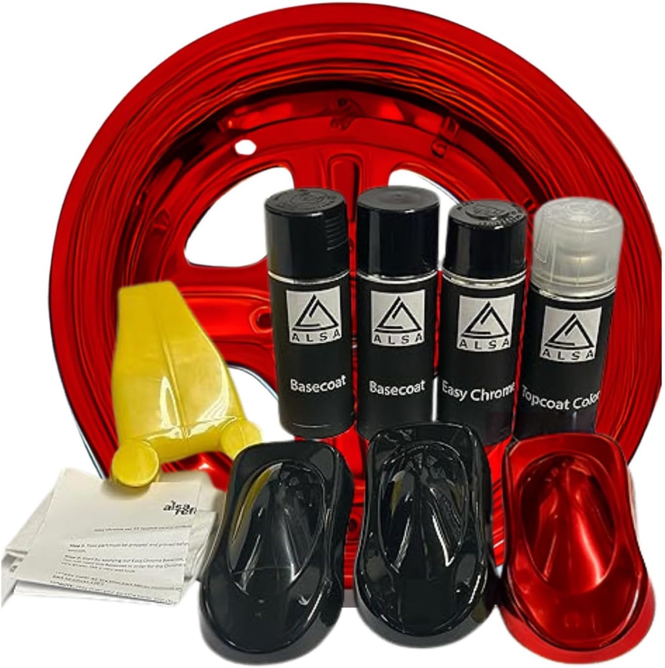 Amazon.com: Easy Chrome Genuine Alsa Paint Kit (RED) - for 30 sq ft of ...