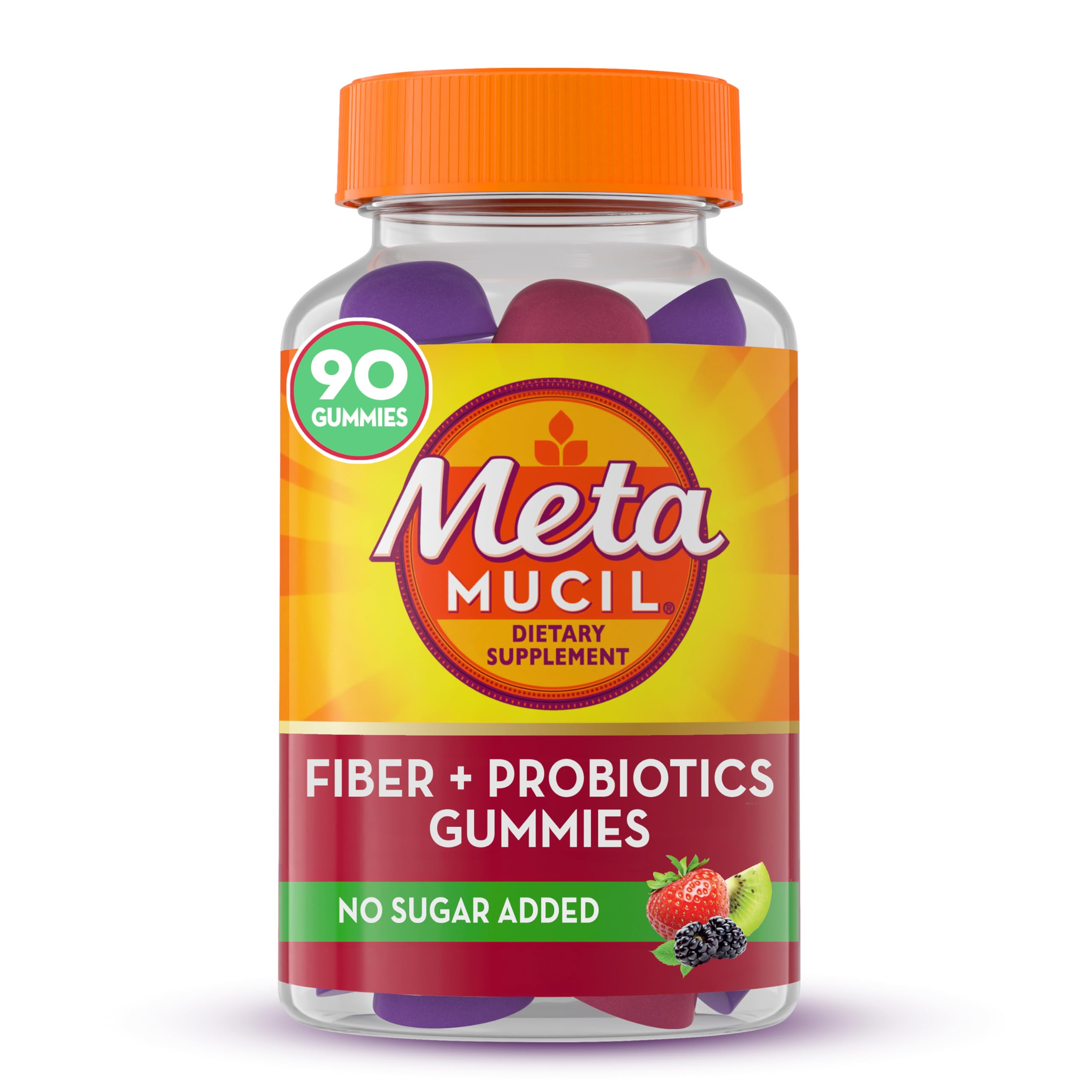 Amazon.com: Metamucil Fiber Supplement Gummies with Probiotics for ...