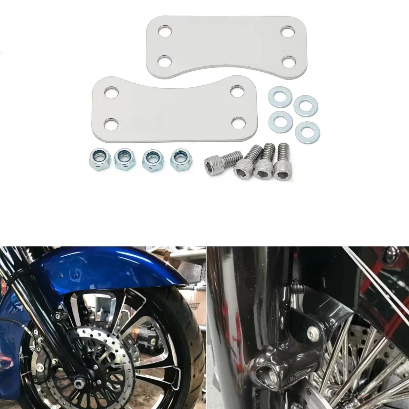 Snapklik.com : VPZMT Front 21 Wheel Fender Risers Brackets/Lift ...