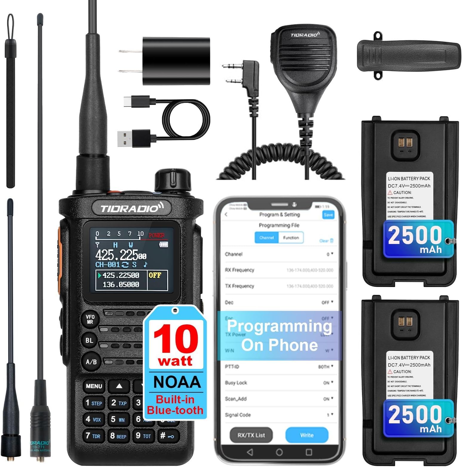 Amazon.com: TYT TH-350 Tri-Band Radio 2 Meter, 1.25 Meter (220MHz ...