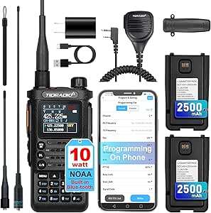 Amazon.com: (2nd Generation) TIDRADIO TD-H8 10W HighPower Ham Radio Handheld with APP Wireless ...
