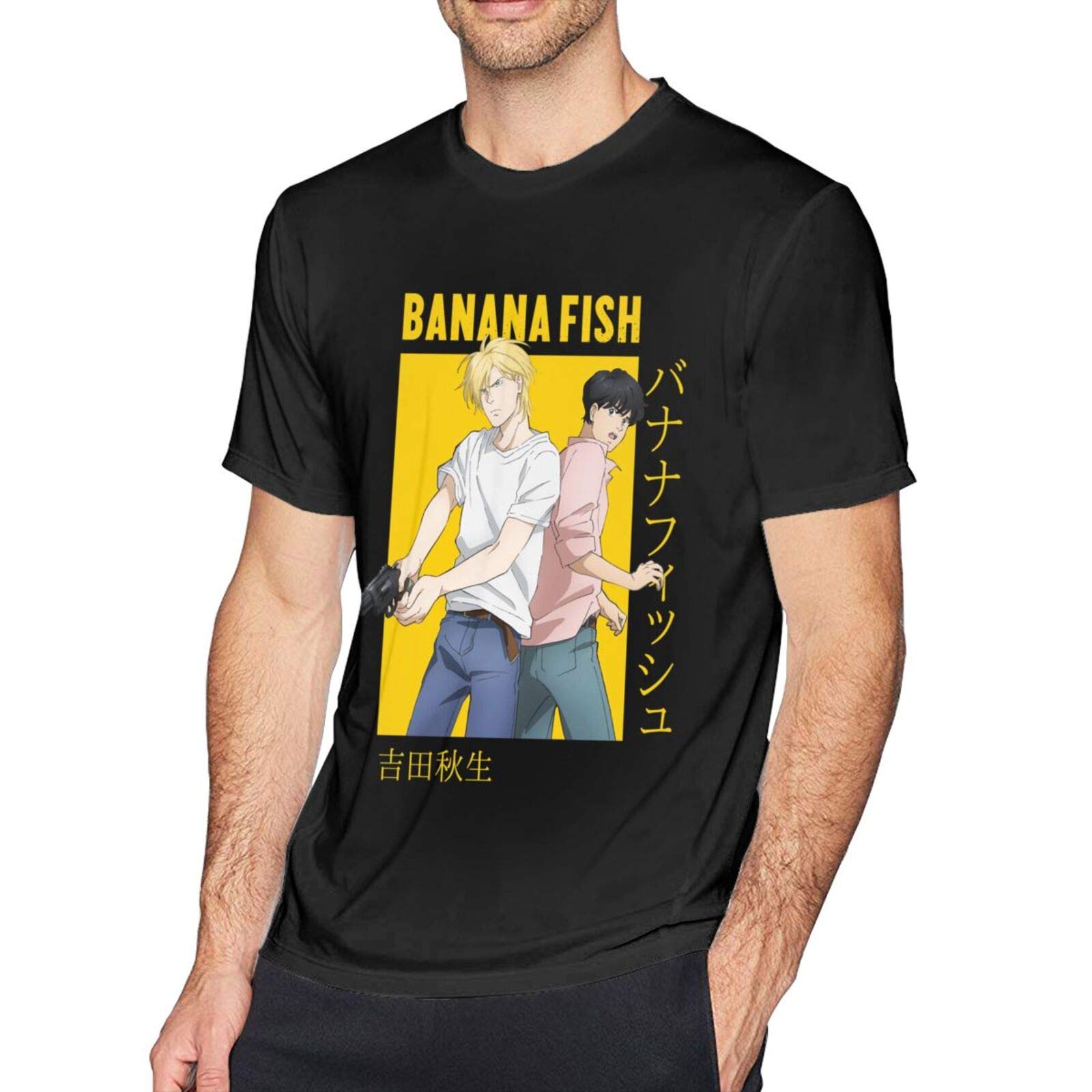 Buy Anime & Banana Fish Ash Lynx Eiji Okumura Card Anime Short Sleeve T ...