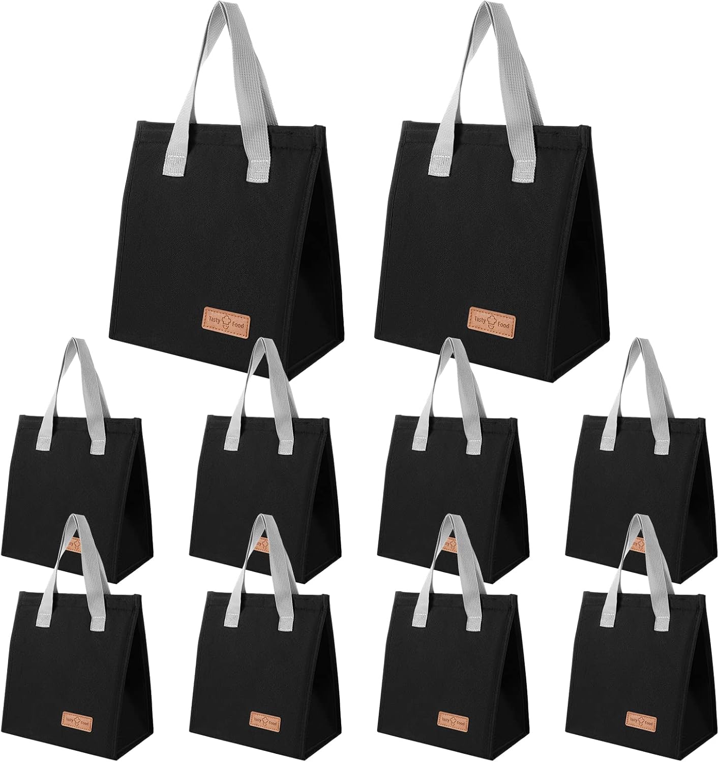 Amazon.com: Yinkin 10 Pieces Insulated Lunch Bag Bulk Lunch Box Large ...