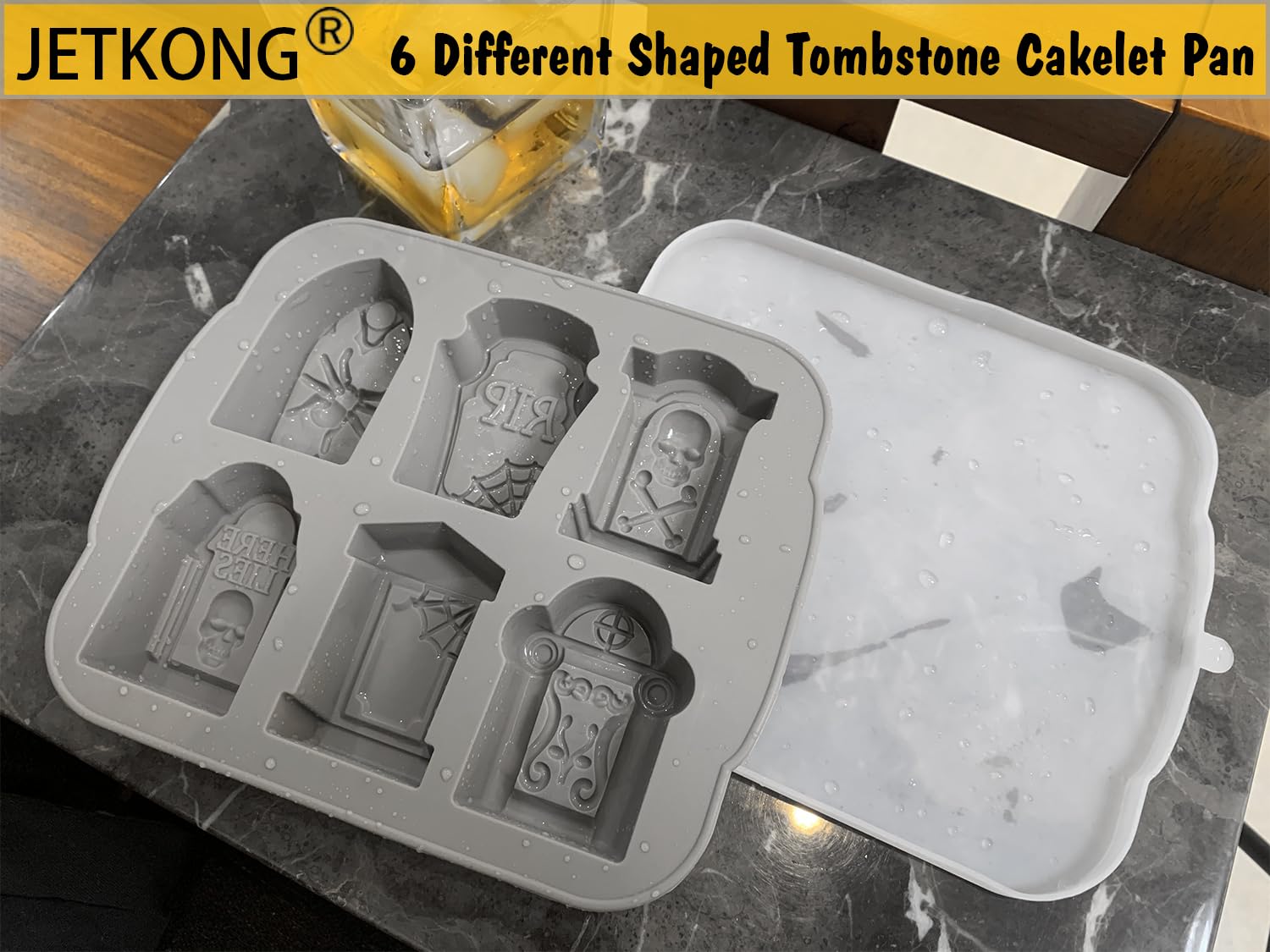 Snapklik.com : JETKONG Tombstone Cakelet Pan Tombstone Shaped Mold RIP ...