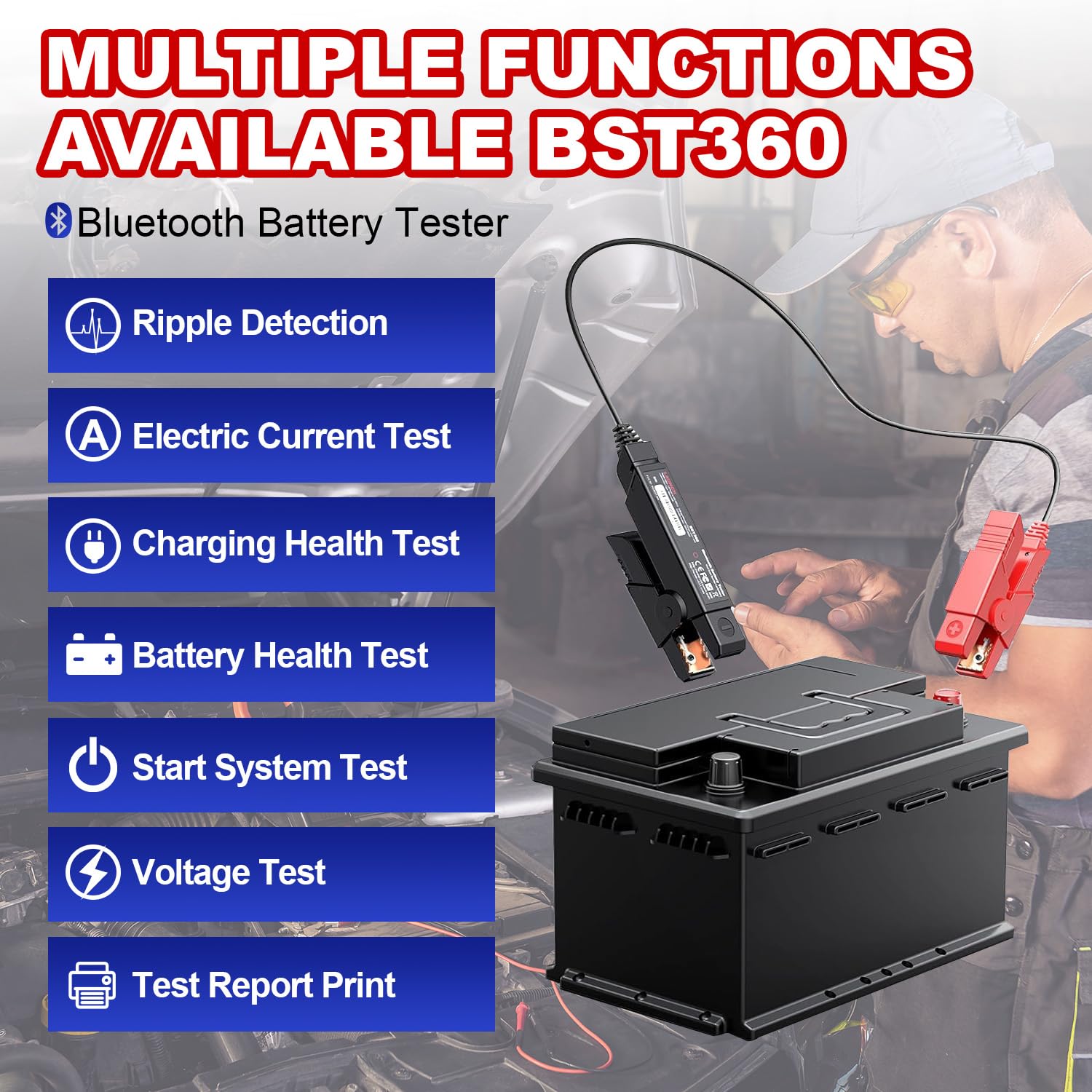 Snapklik.com : 2025 Launch Upgraded BST360 6V 12V Car Battery Tester ...