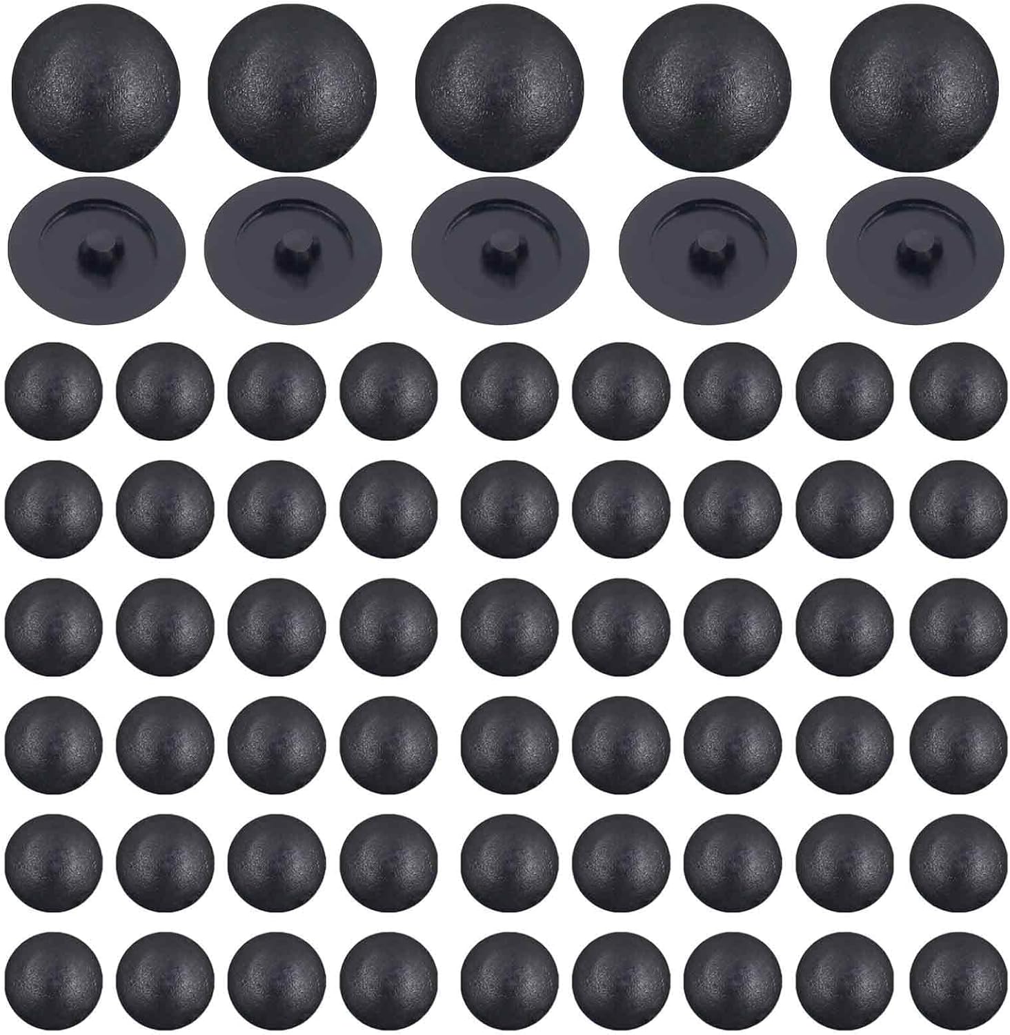 50PCS Black Screw Cover Caps,Screw Covers Black Plastic Diameter 12MM ...