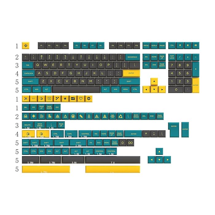 Buy WM OSA Profile MARRS Green PBT doubleshot keycap for mx stem ...