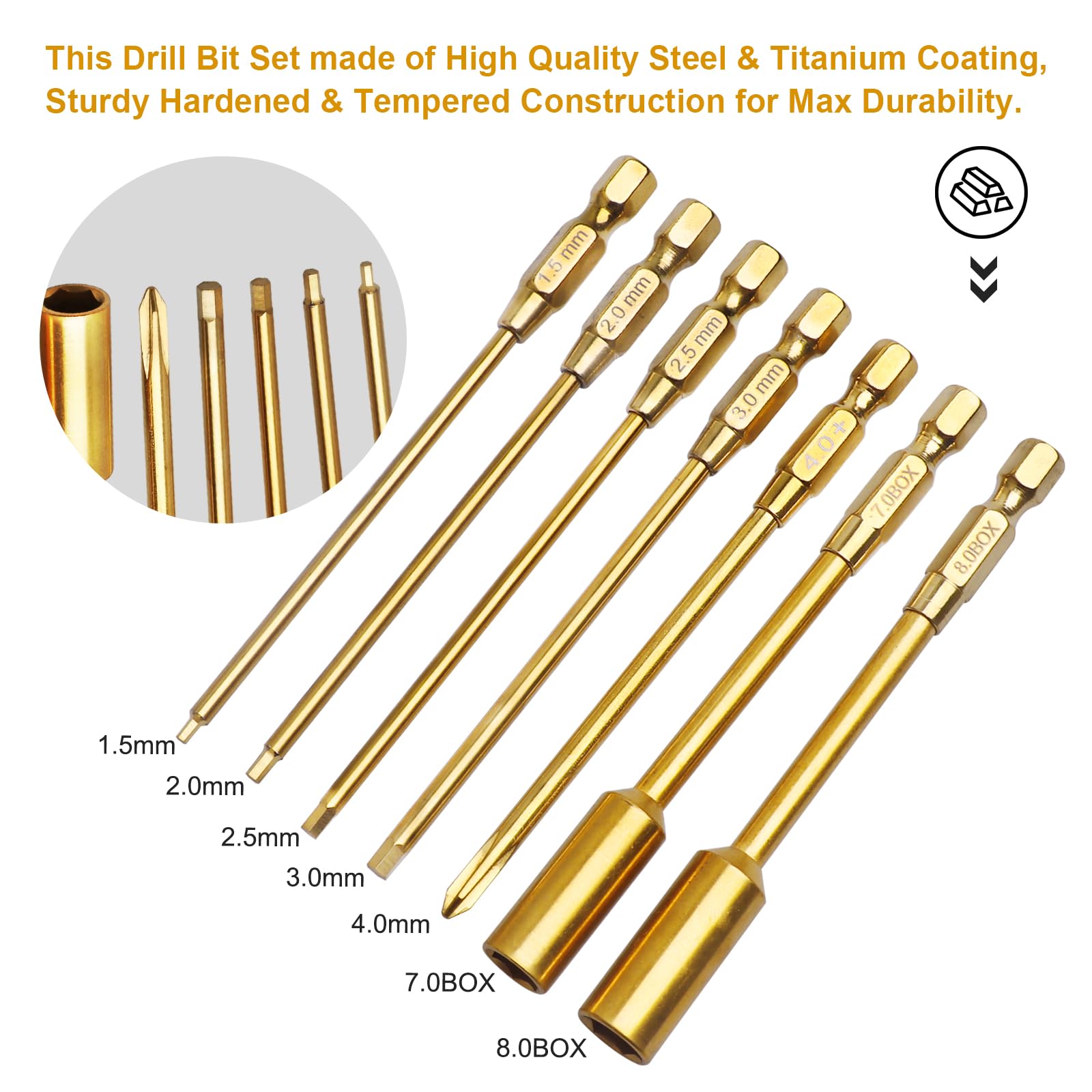 Rc Helicopter 5PCS RC Hex Bit 1.27mm 1.5mm 2.0mm 2.5mm 3.0mm Head Allen ...