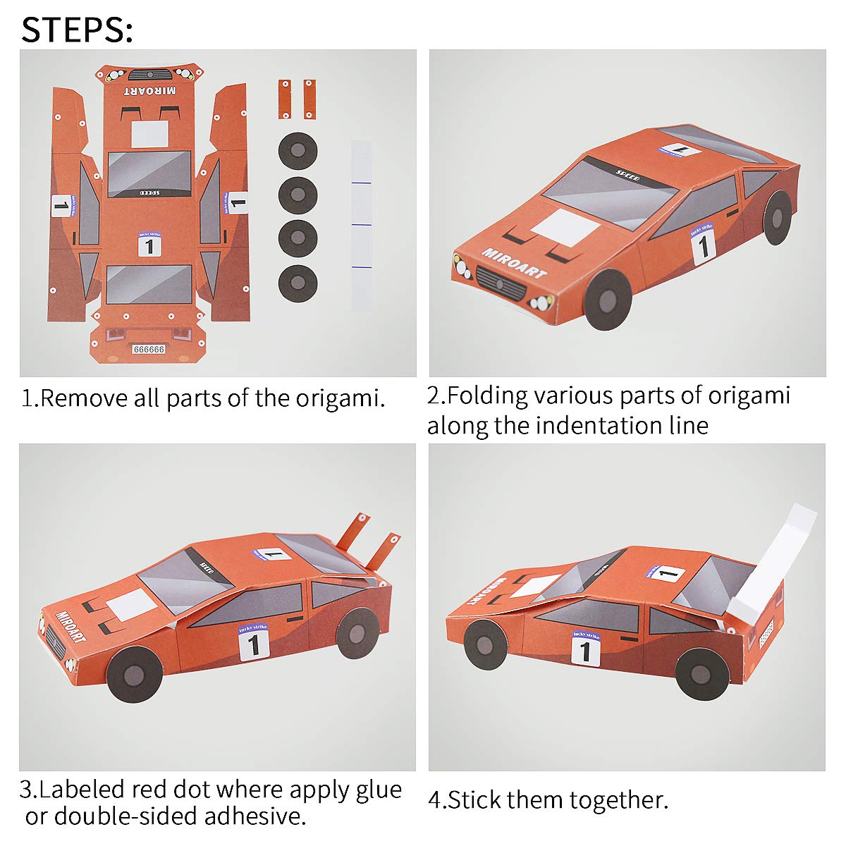 Car Origami 3d Amazon.com: MIREONETRY Origami Paper For Kids Ages