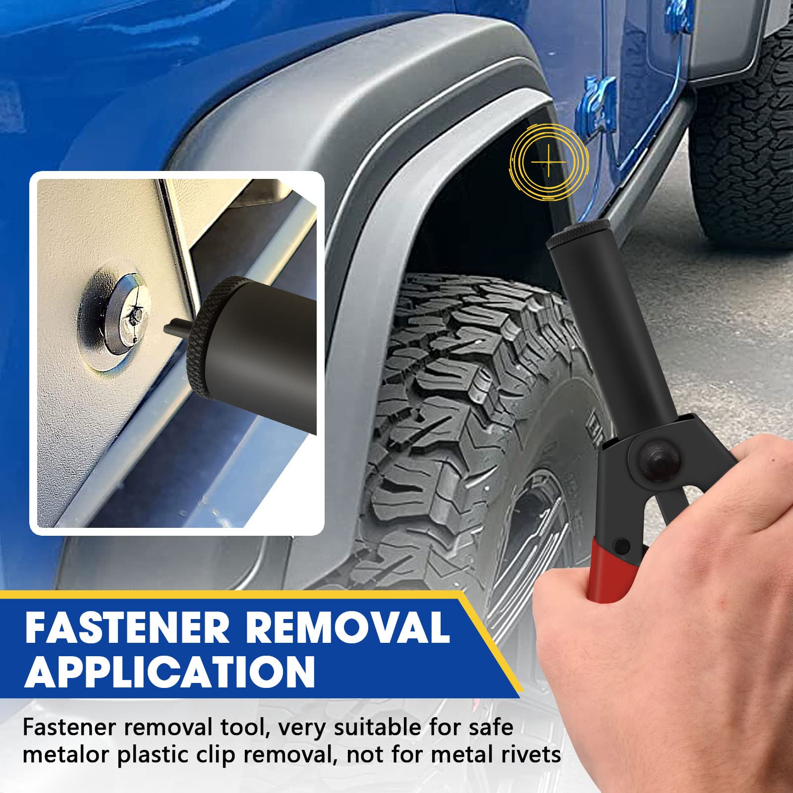 Snapklik.com : PTSTEL 42Pcs Plastic Rivet Gun Kit 4 Sizes Nylon Blind ...