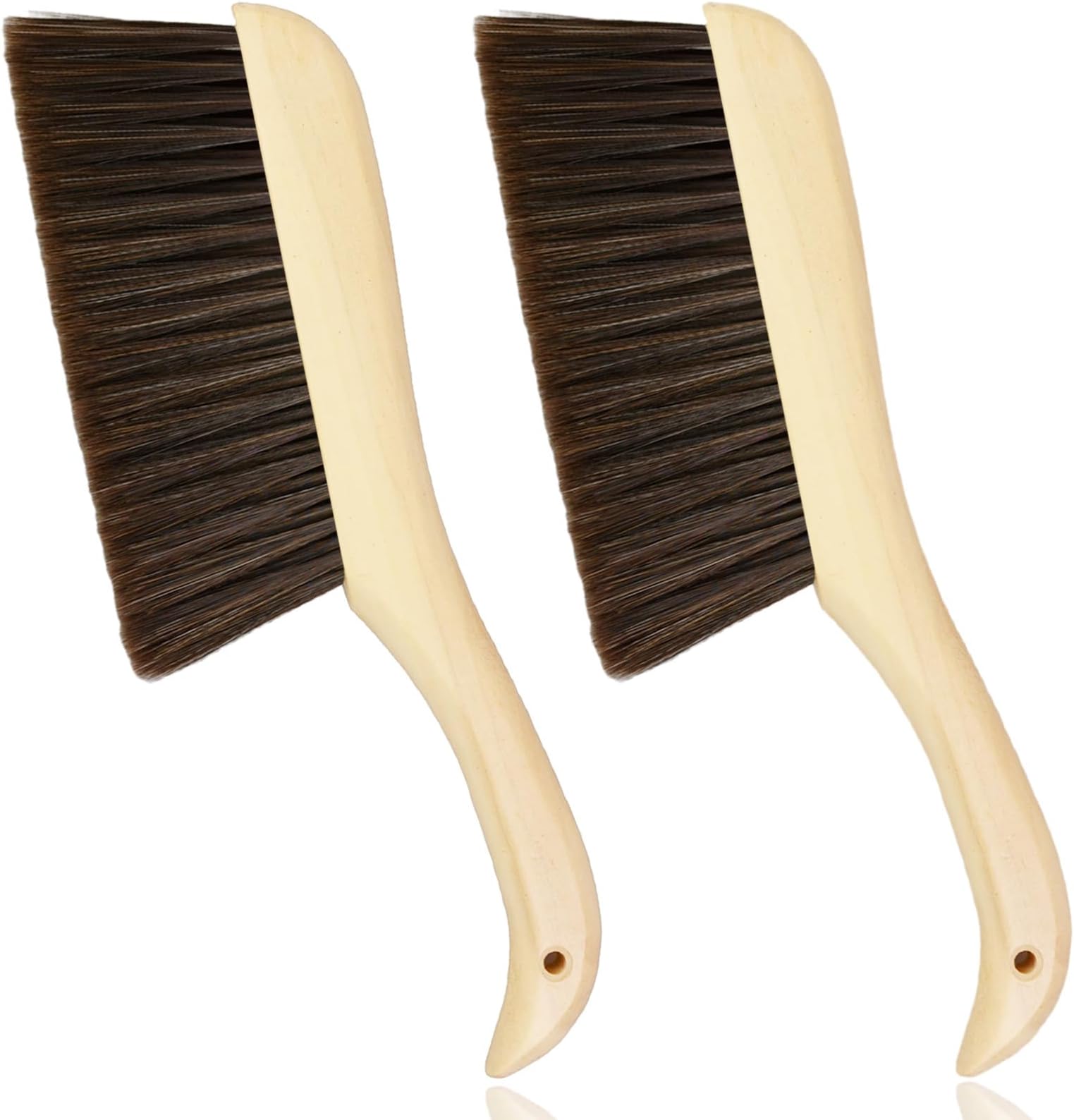 Amazon.com: LUNARCHEER Wooden Dusting Brush and Crevice Cleaning Brush ...