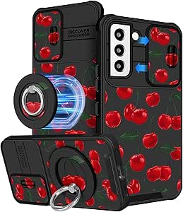 Amazon.com: Buleens for Samsung Galaxy S22 Case - with Ring Stand & Camera Cover Aesthetic Cute ...