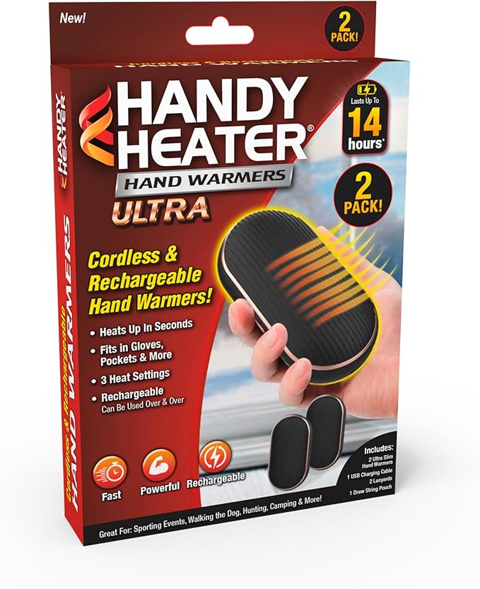 Amazon.com: Handy Heater Hand Warmers Ultra - Rechargeable & Cordless ...
