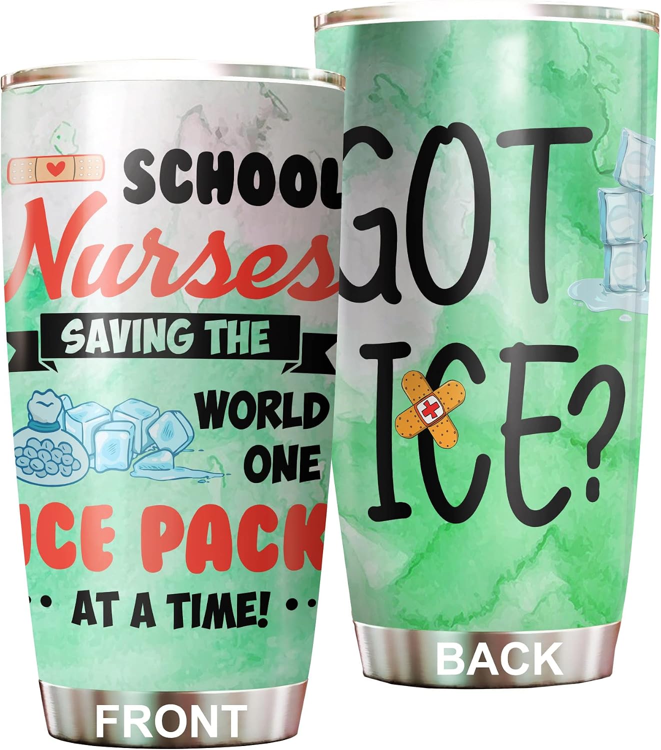 Amazon.com | MEDROC School Nurse Tumbler Stainless Steel 20oz, Funny ...