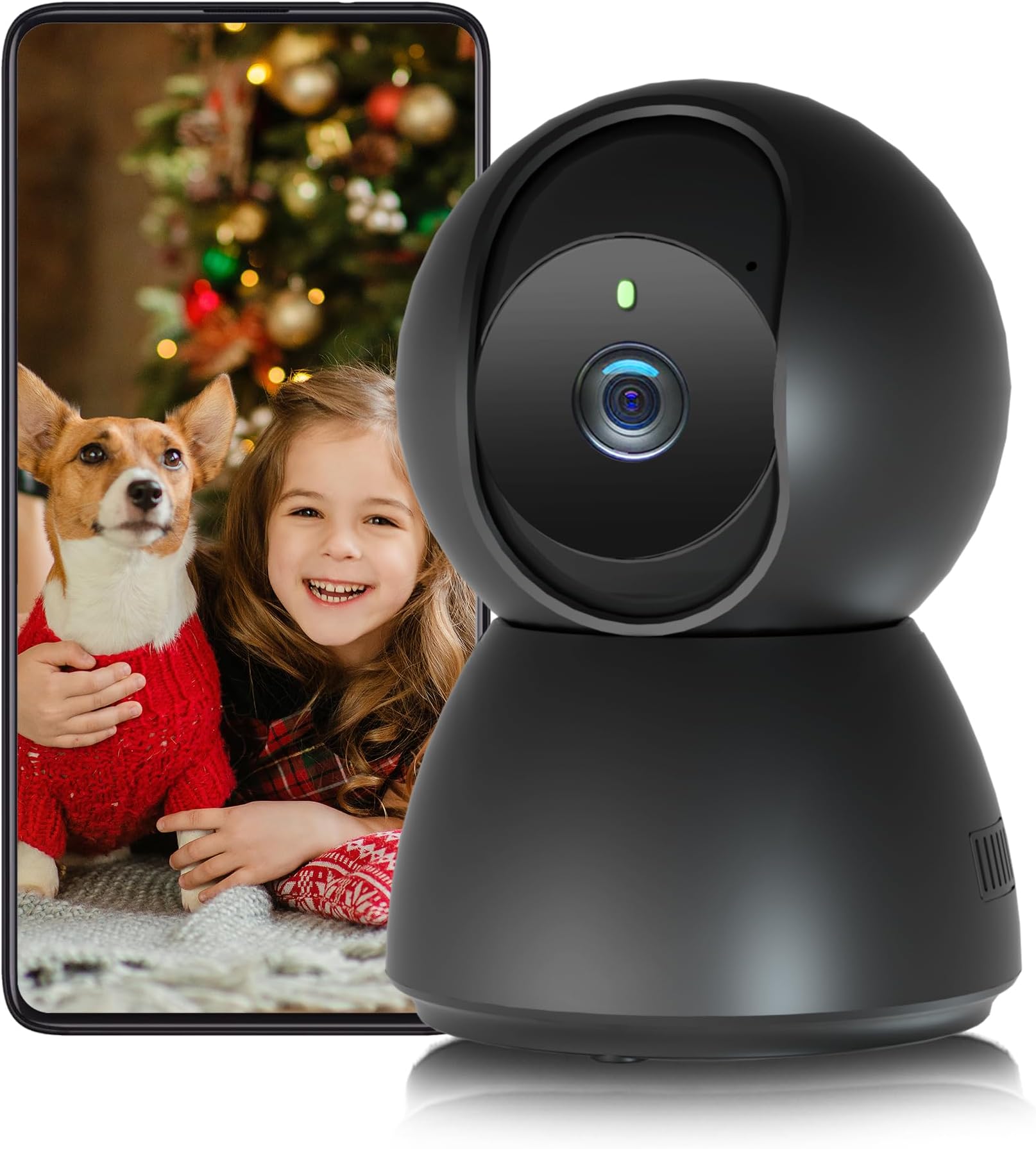 Amazon.com : Uniter 2.5K 4MP Baby Monitor with Camera and Audio, 360 ...