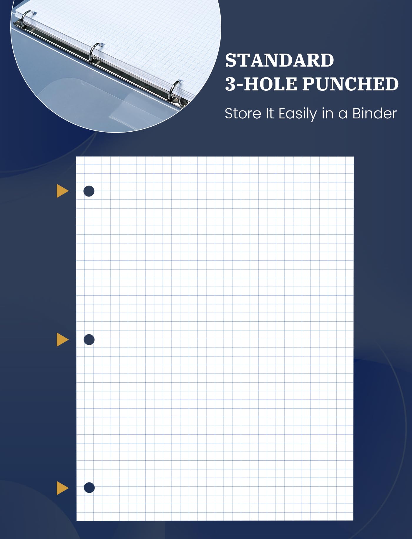 Snapklik.com : 240 Sheets Loose Leaf Paper, 4x4 Graph Ruled, 8x 10.5 ...
