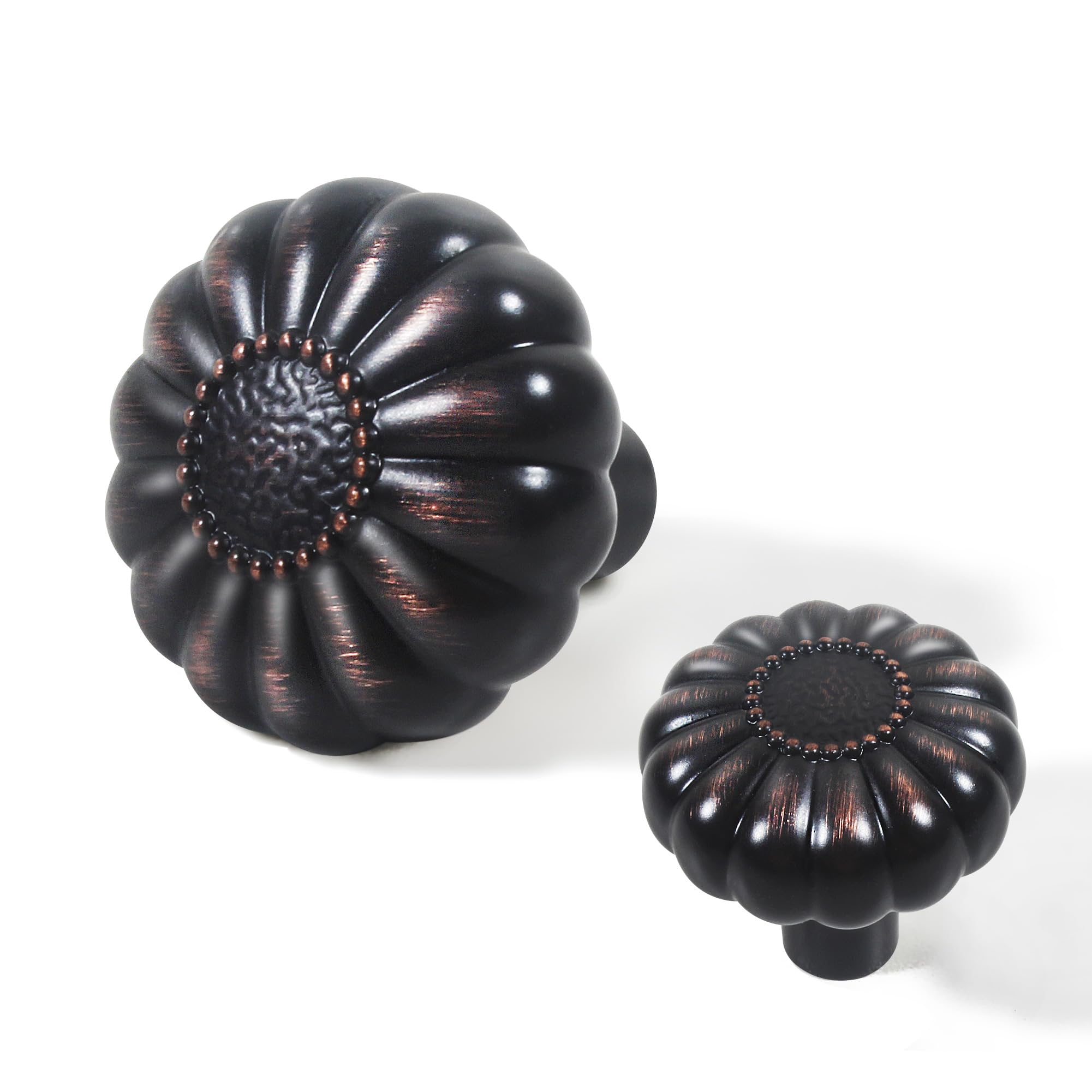 Oil Rubbed Bronze Vintage Cabinet Knobs 4 Knob Antique Brass Retro Old Style, Closet Dresser ...