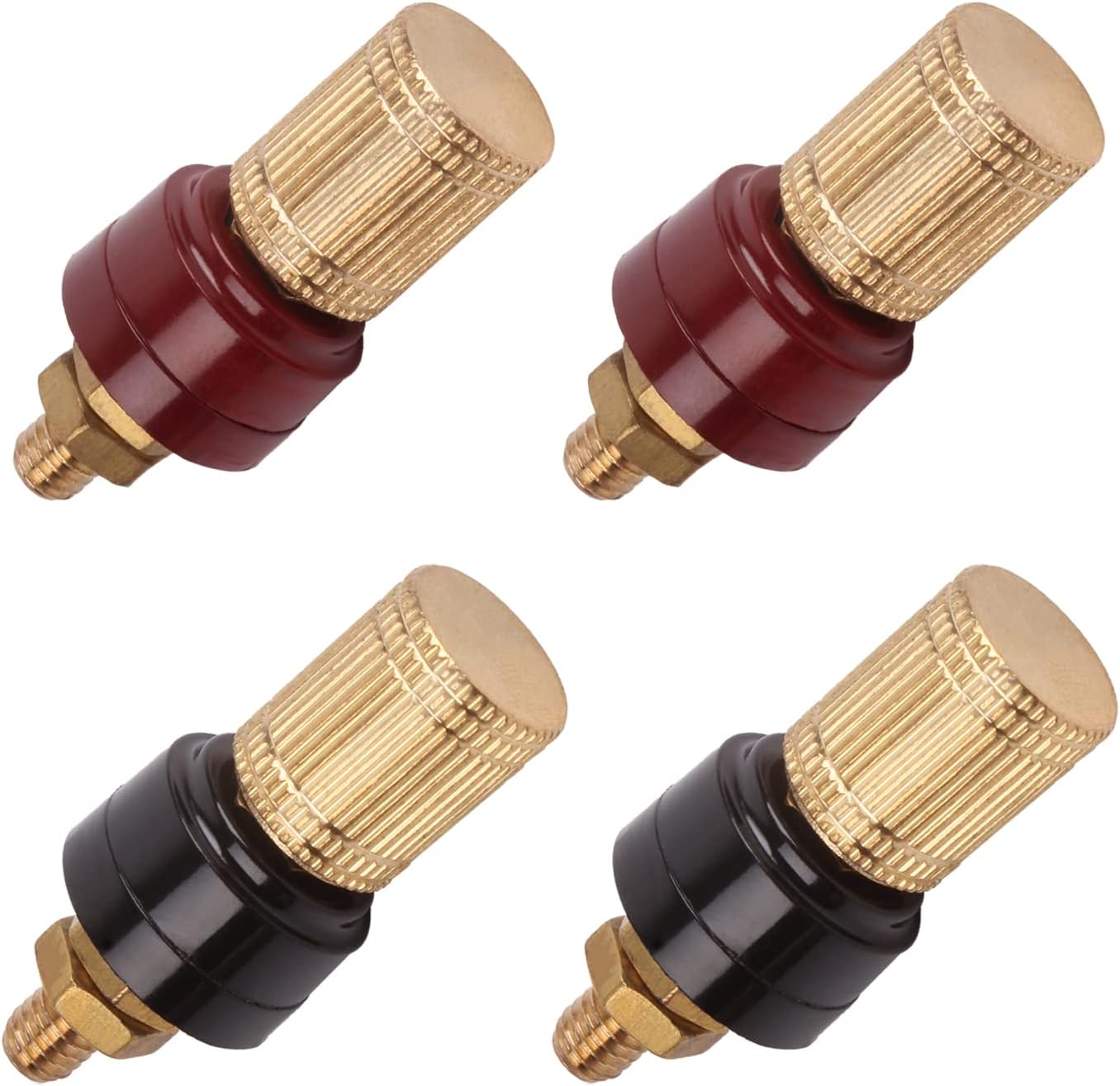 4PCS 1/4" Terminal Binding Post 333 Type Brass Pillar Terminal Block M6 ...