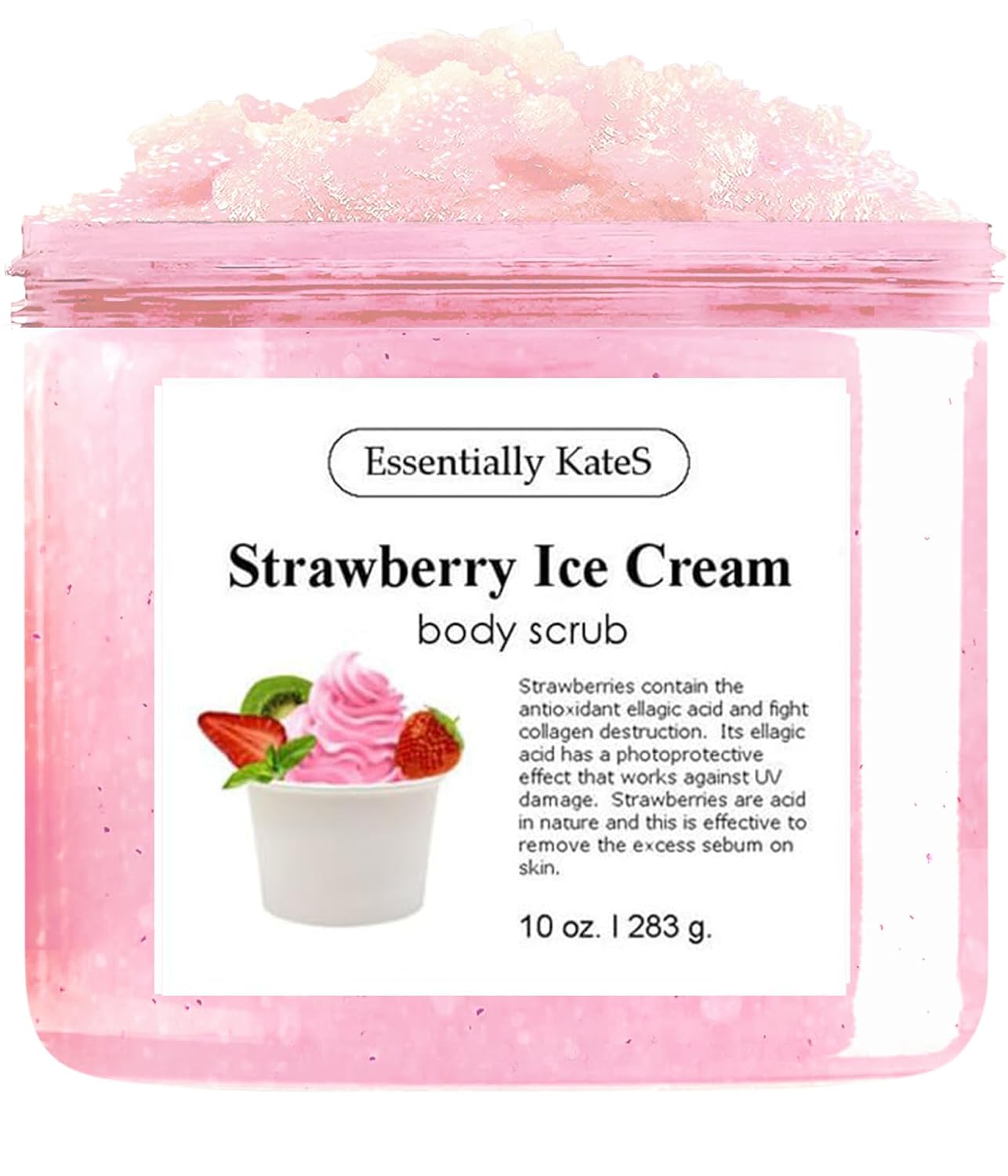 Amazon.com : Essentially KateS Strawberry Ice Cream Body Scrub 10 oz ...