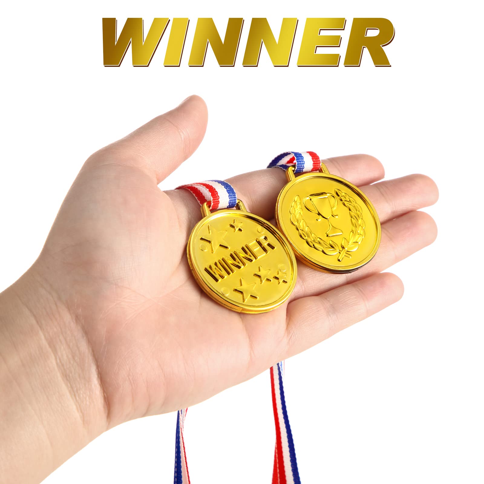 Snapklik.com : Gejoy 30 Pieces Gold Plastic Winner Award Medals ...
