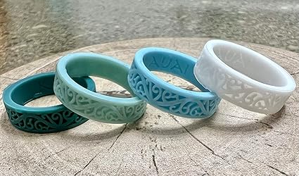 Amazon.com: KAUAI Silicone Rings for Women - Pretty Rubber Rings ...