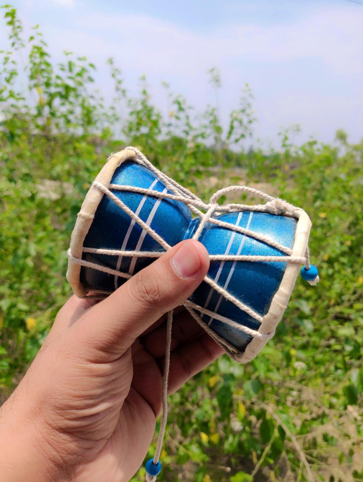 India Meets India Handmade Wooden Damroo [Brown], Decorative Collective ...