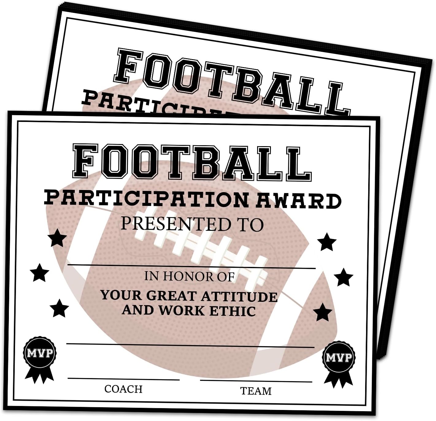 Amazon.com : 25 Football Athletic Award Certificates of Achievement ...