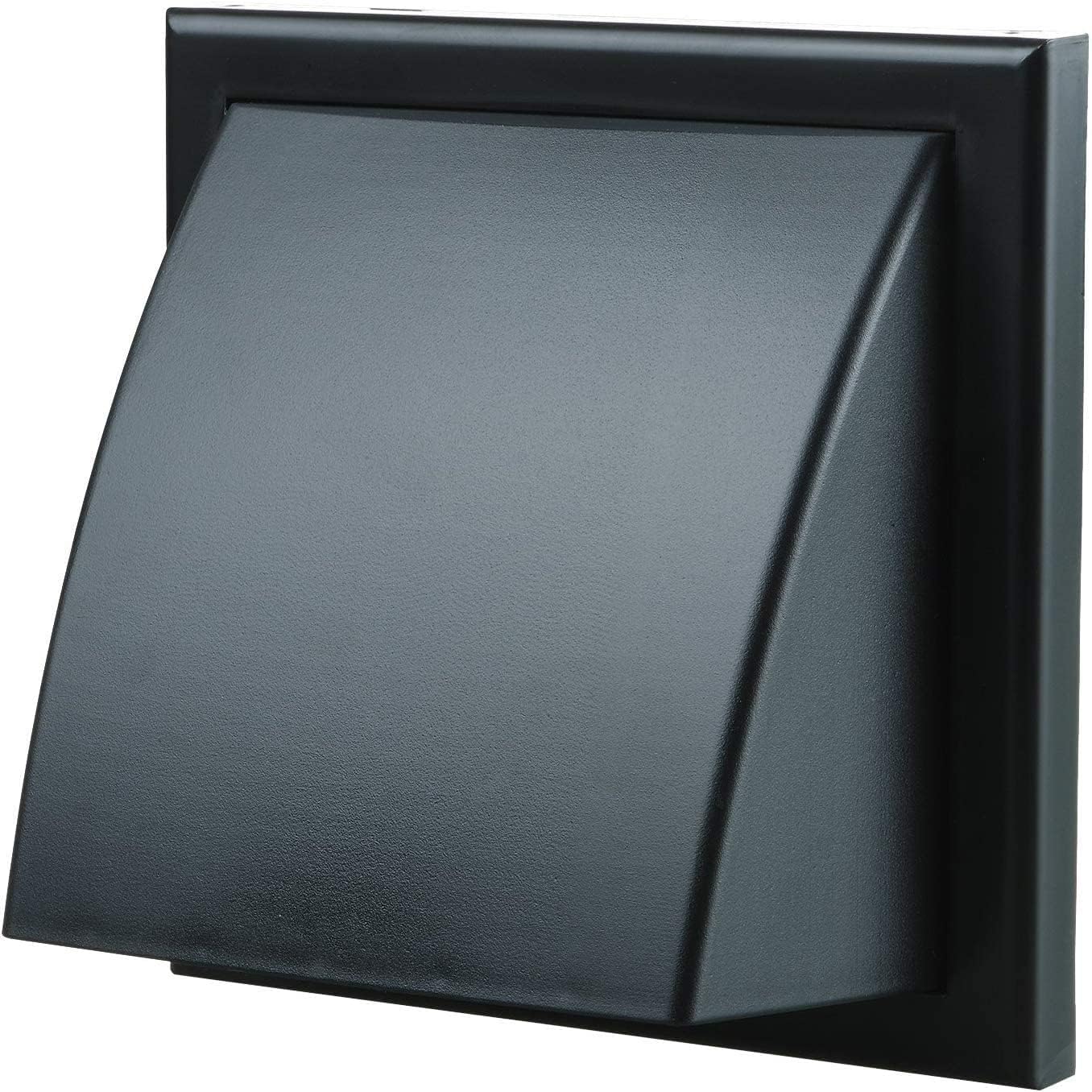 Vents 6 inch Black Plastic Cowled Air Vent Wall Grill with 150 mm Rear ...