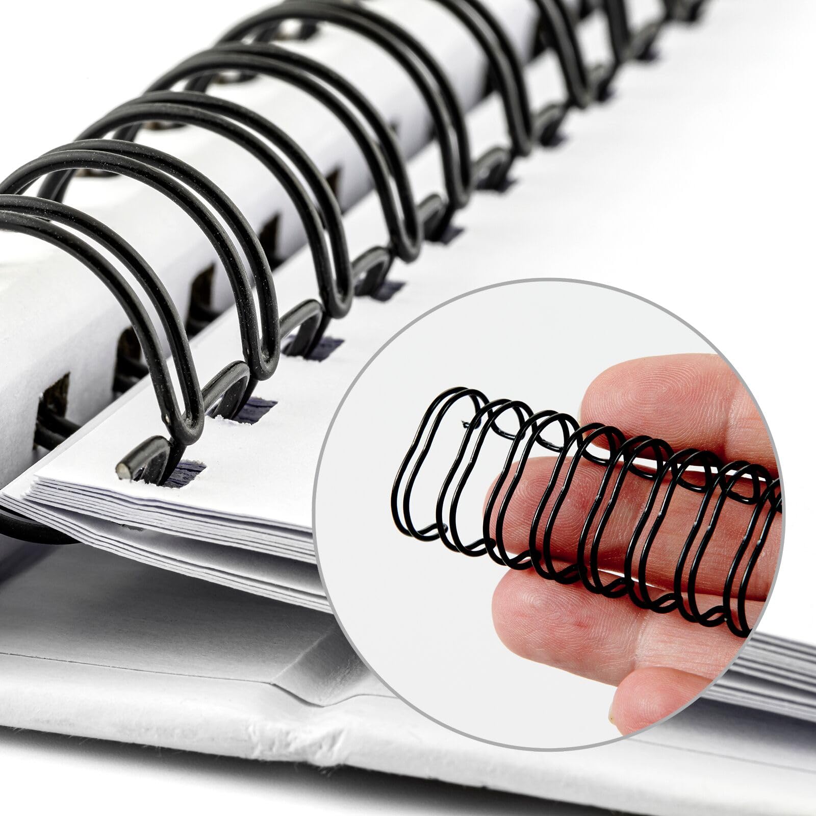Houyee 100 Pack 3 8 Inch Double Loop Wire Binding
