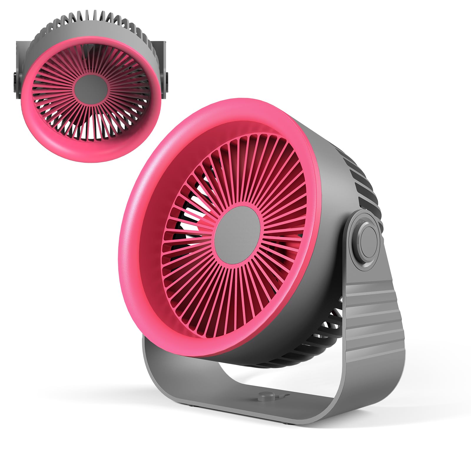 Amazon.com: Rechargeable Table Fan Wall-Mounted, 7 Inch Quiet Portable ...