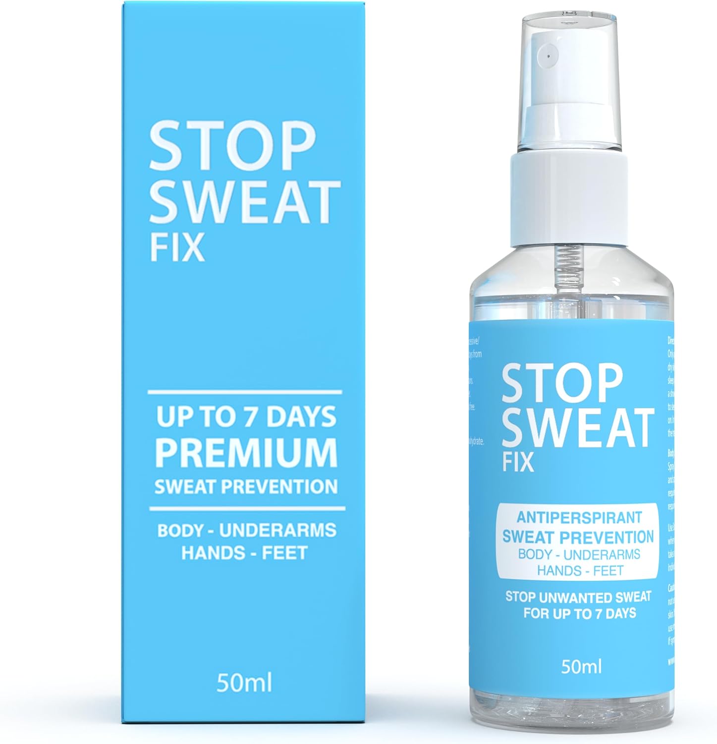 Sweat Prevention Spray - Body, Underarms, Hands and Feet : Amazon.com ...