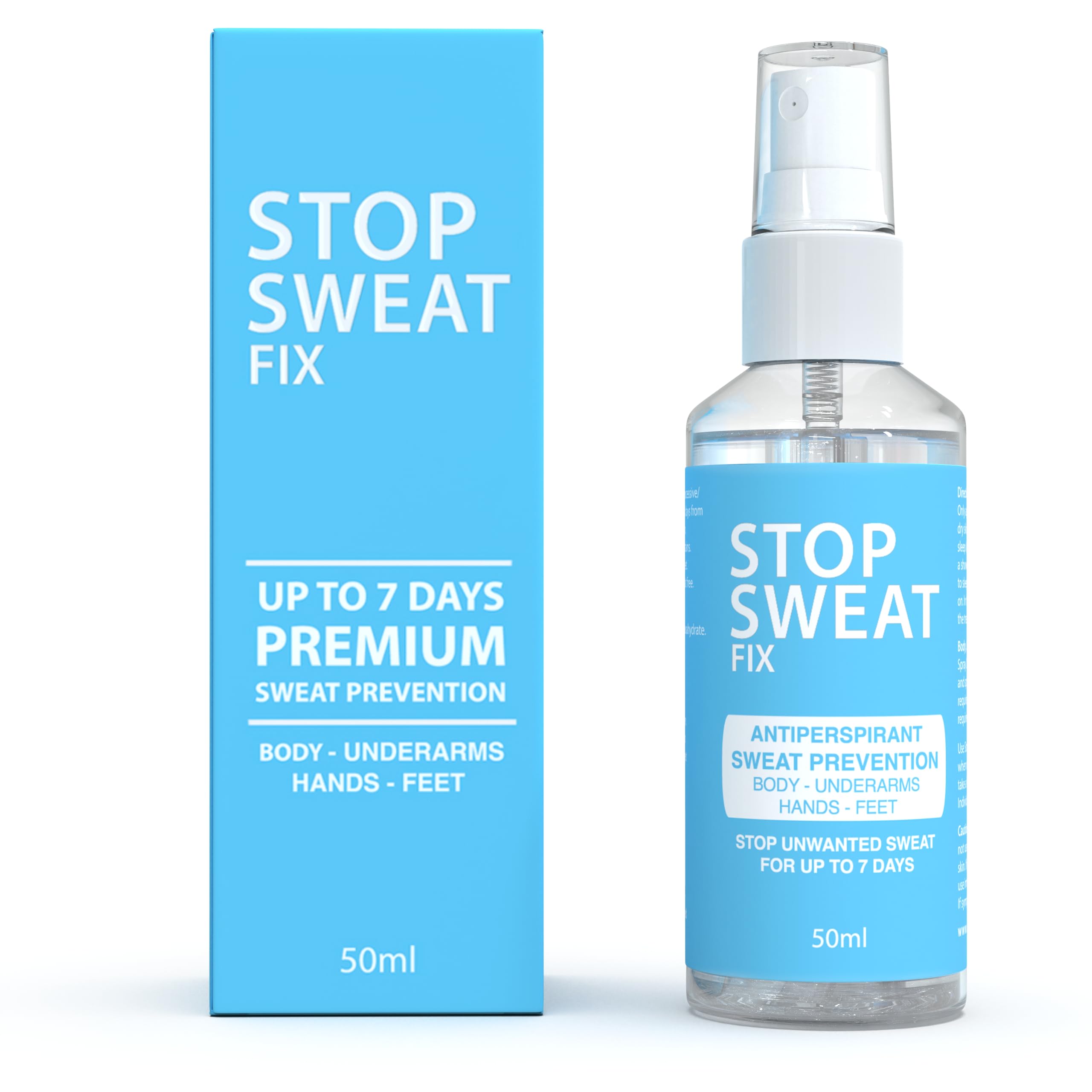 Sweat Prevention Spray - Body, Underarms, Hands and Feet : Amazon.com ...