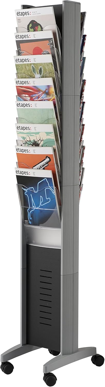Amazon.com : PaperFlow EPI Double-Sided Mobile Literature Display Rack ...