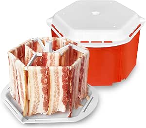 Amazon.com: Bacon Cooker for Microwave Oven, Cheermepie Large Capacity ...