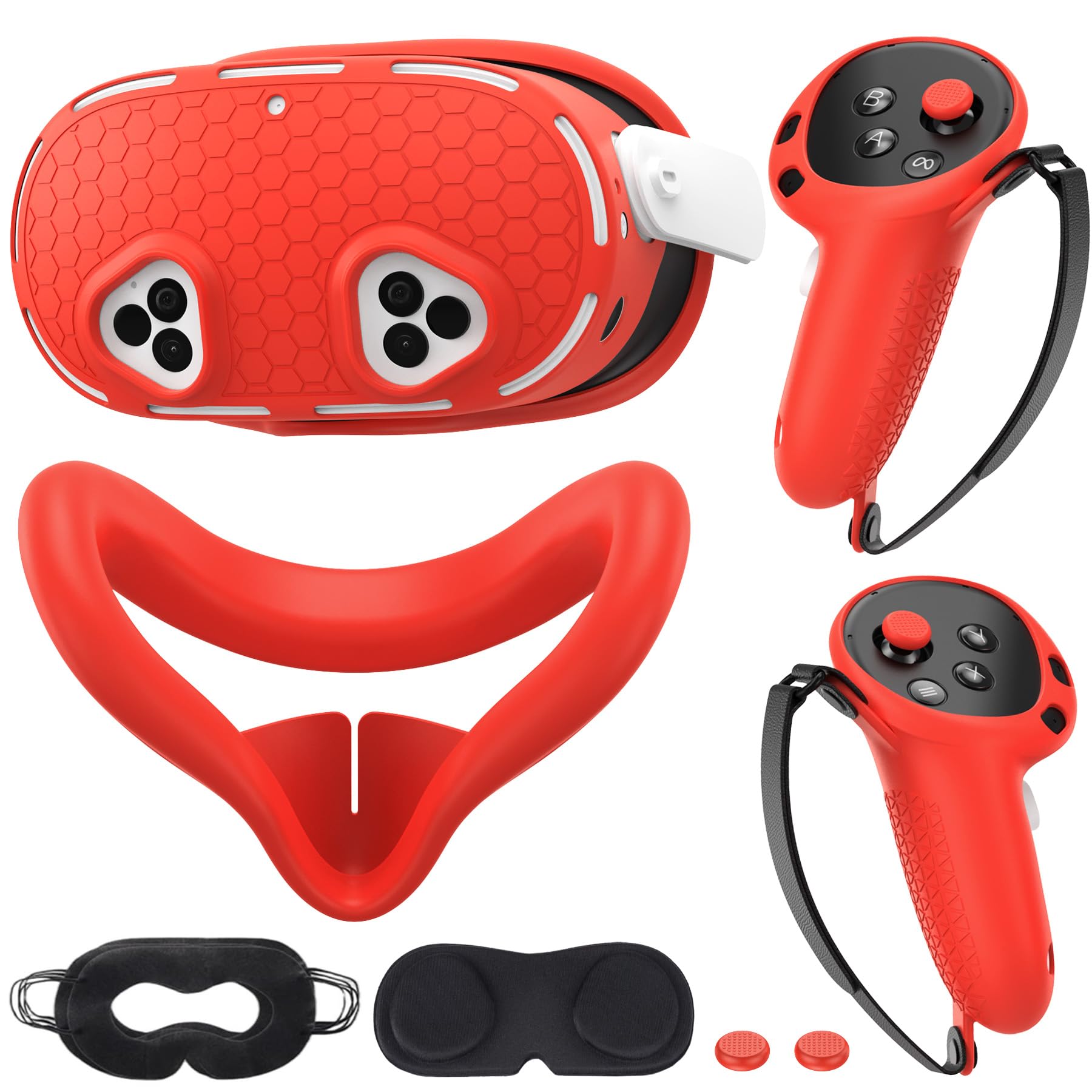Amazon.com: Silicone Cover Set Compatible with Meta/Oculus Quest 3s ...
