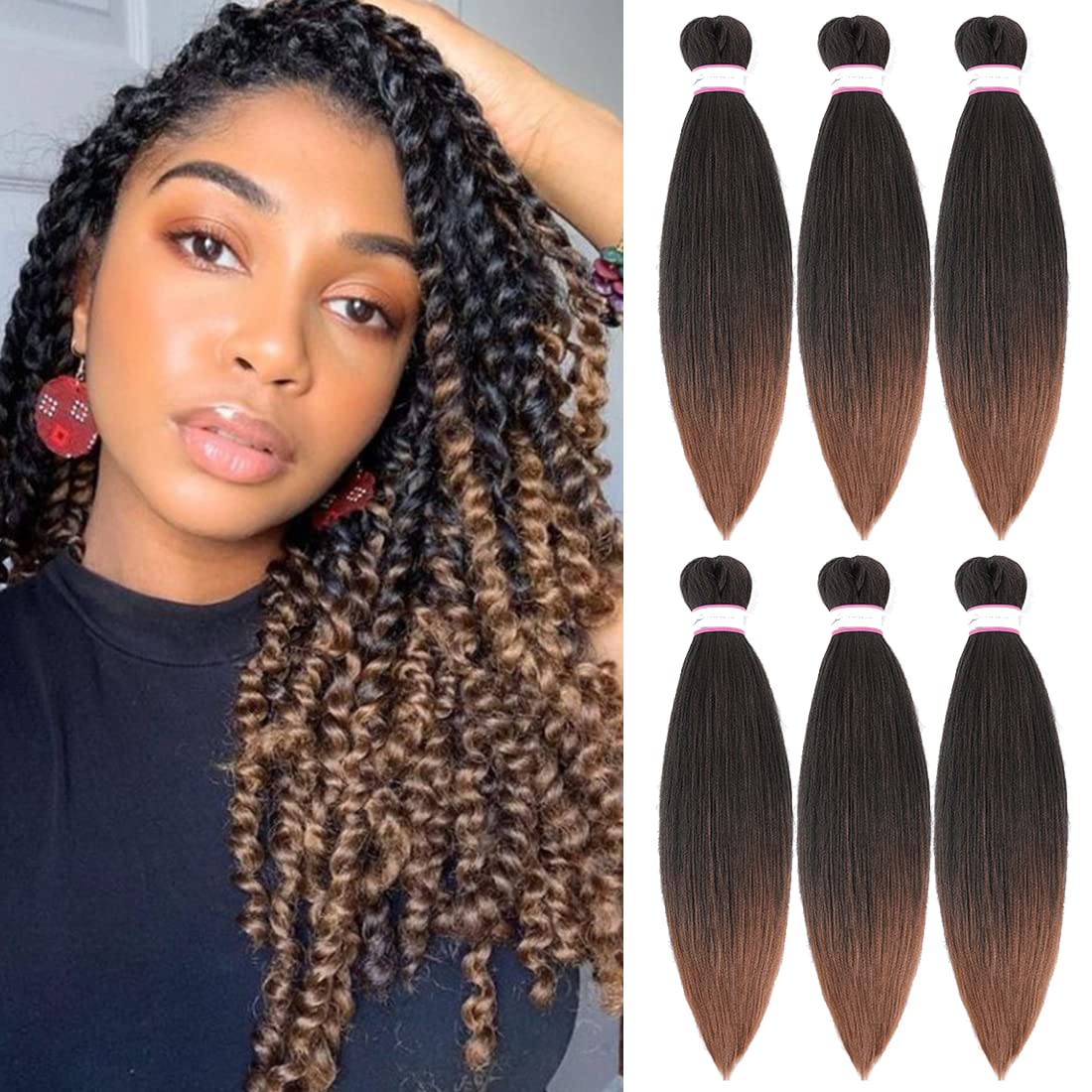 Pre-Stretched Braiding Hair Easy Braid Professional Itch- Synthetic ...