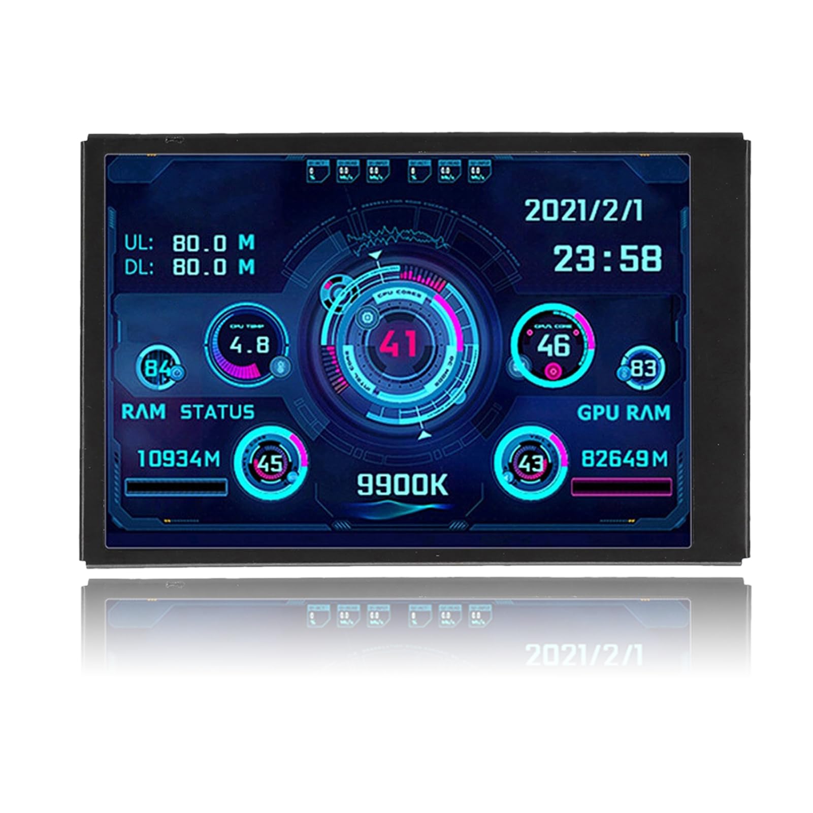 Computer Temp Monitor, 3.5in PC Sensor Panel Display, PC Temperature ...