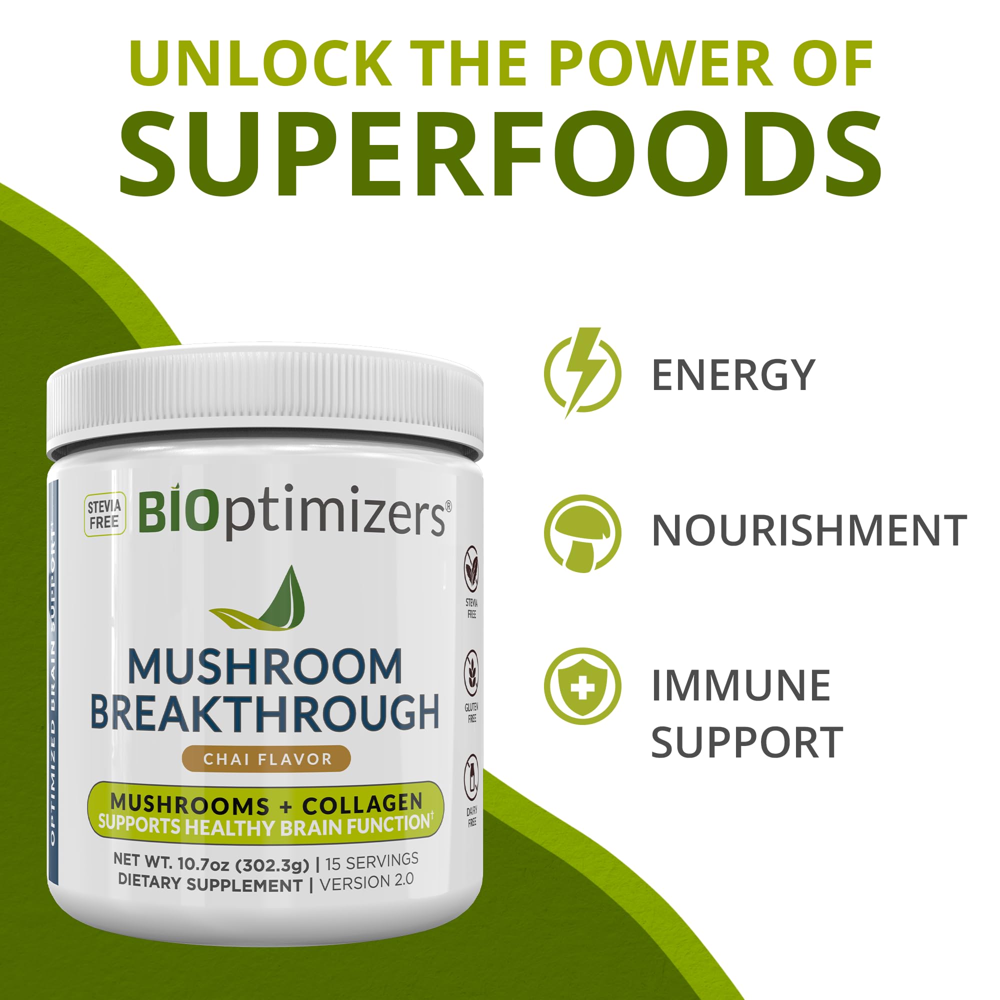 Snapklik.com : BiOptimizers Mushroom Breakthrough - Chai Flavor ...