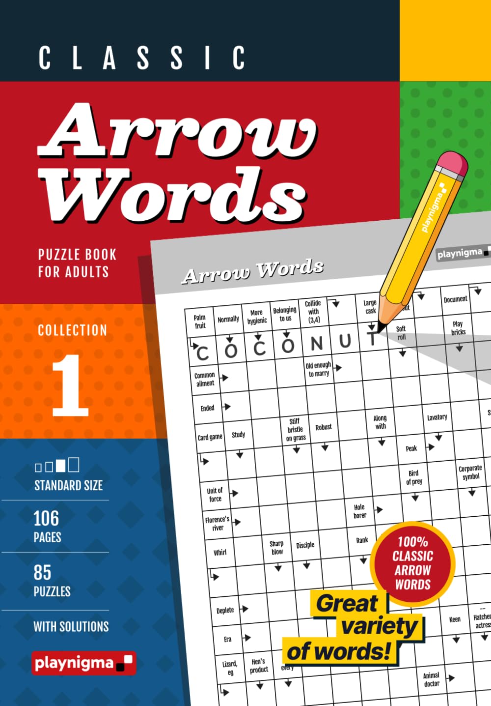 Classic Arrow Words - Puzzle Book for Adults - Collection 1: Playnigma ...