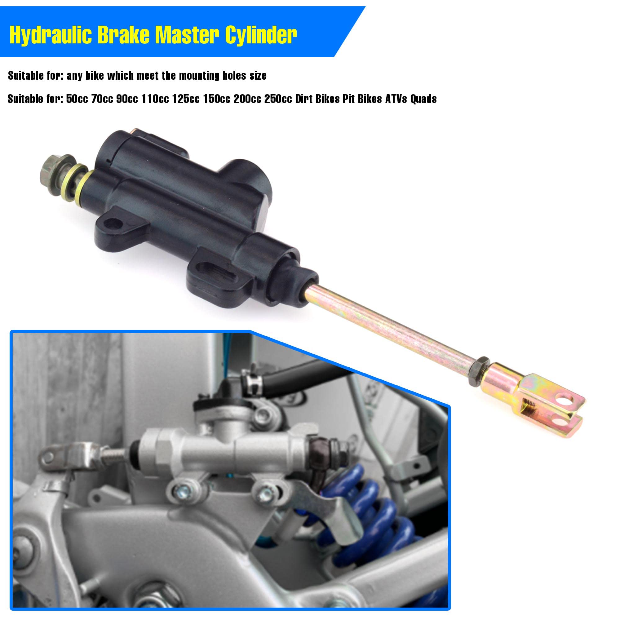 Rear Master Cylinder Motorcycle HEL Universal Rear Brake Master ...